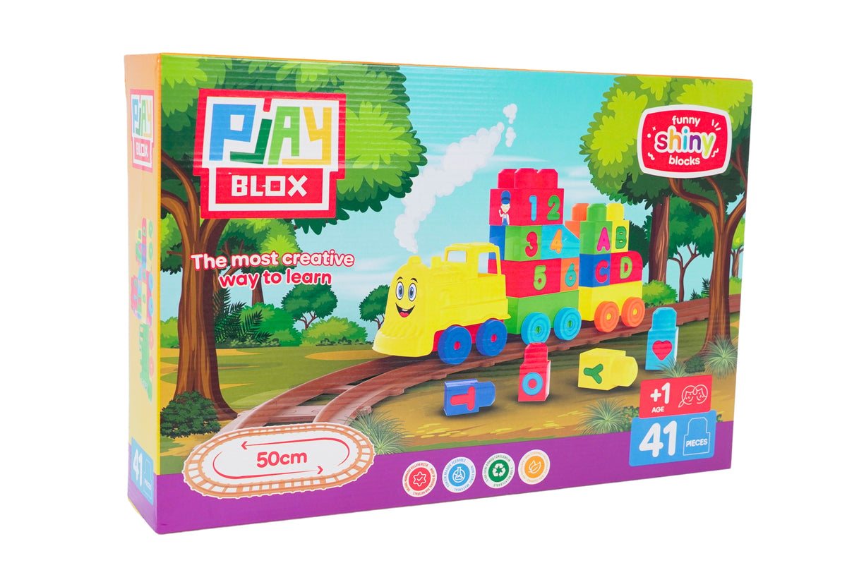 Train Set Building Blocks - 41 PCS Shiny – Play Toys UK